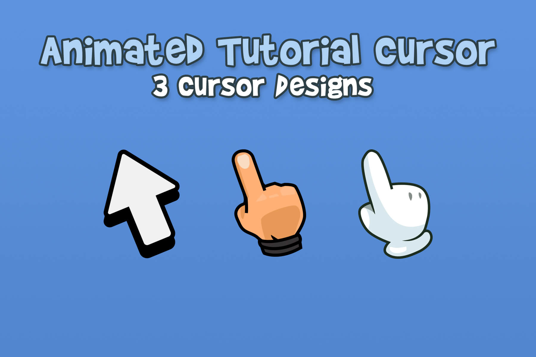 Cartoon Animated Tutorial Cursor Asset Pack - CraftPix.net