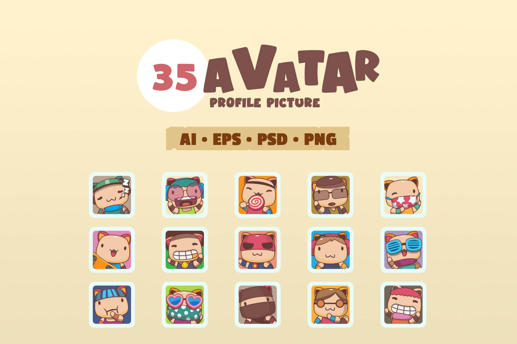 Cartoon Avatars Game Asset Pack Download - CraftPix.net