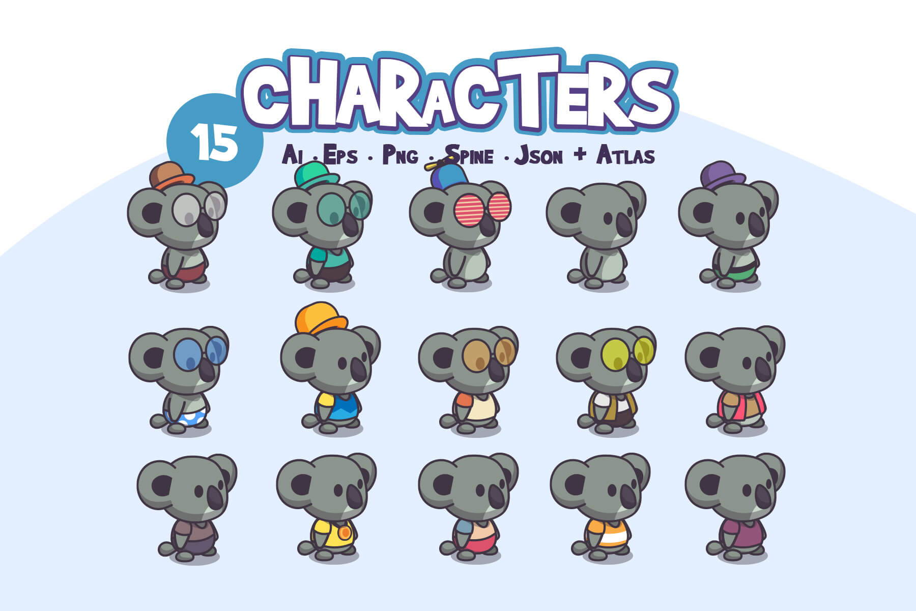 Cute Koala Game Character Sprite - CraftPix.net