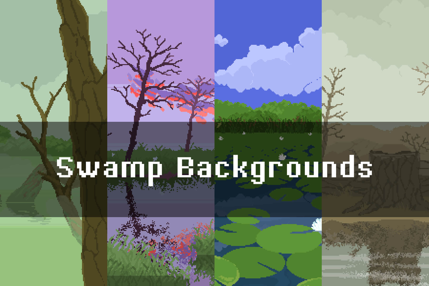 Swamp Pixel Game Backgrounds - CraftPix.net