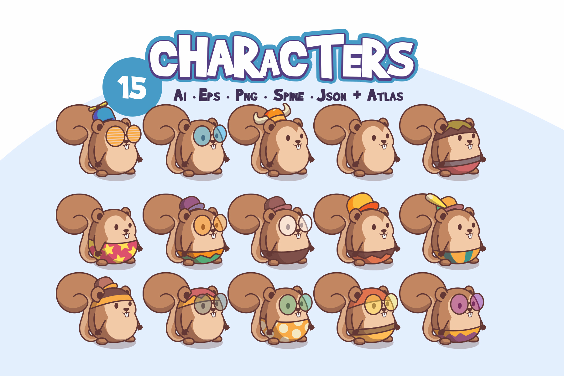 Cute Beaver Character Game Sprites - CraftPix.net
