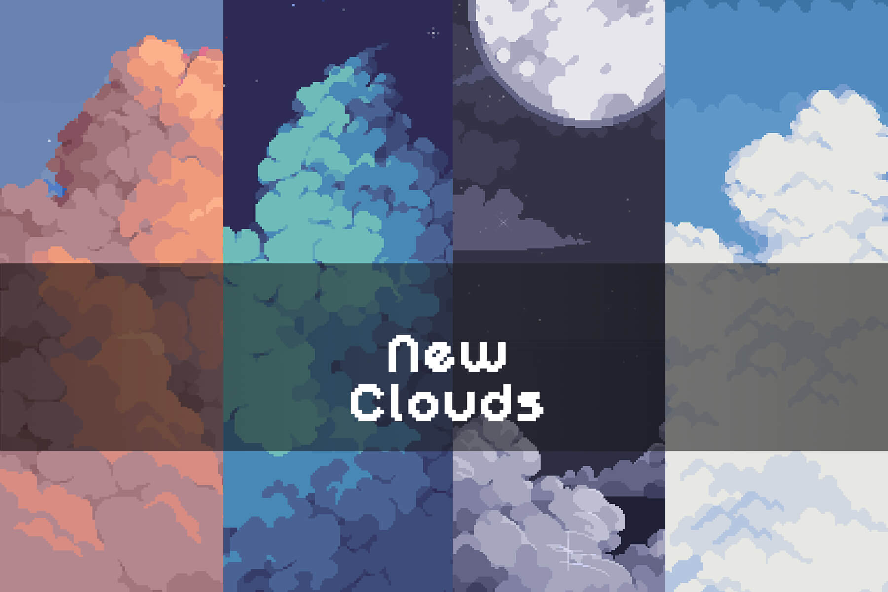 Free Pixel Art Cloud and Sky Backgrounds - CraftPix.net