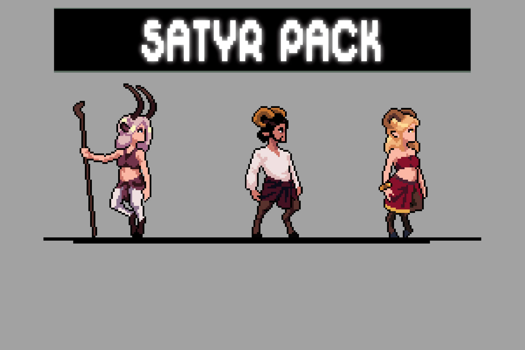Free Satyr Sprite Sheet Pixel Art Pack - CraftPix.net
