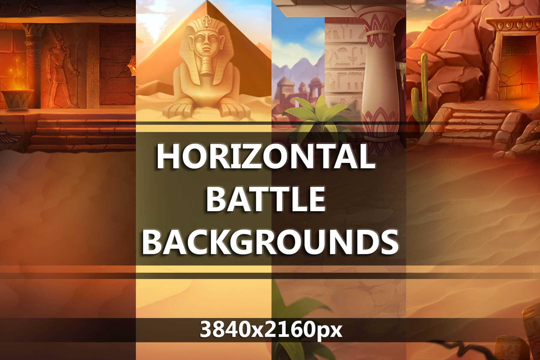 Horizontal Egypt Battle Backgrounds - CraftPix.net