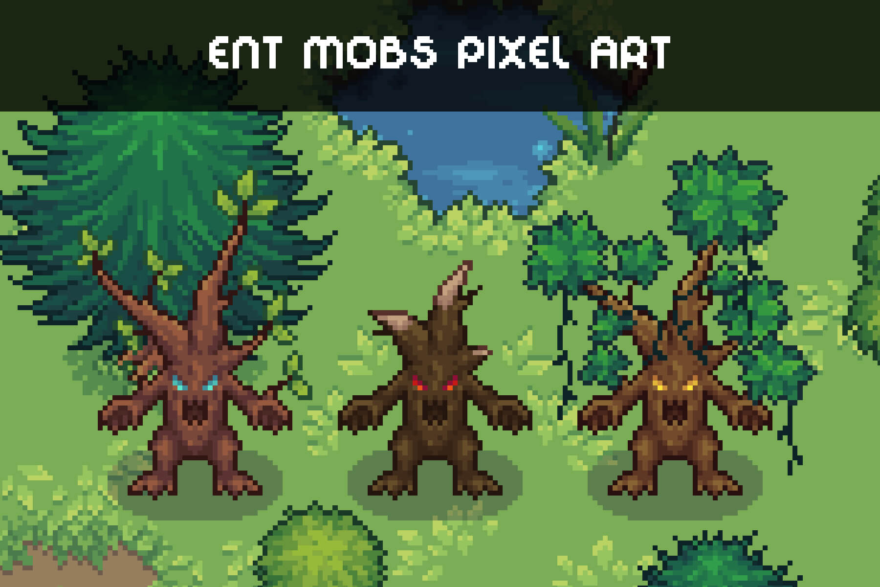 Top-Down Pixel Ent Character Sprites - CraftPix.net