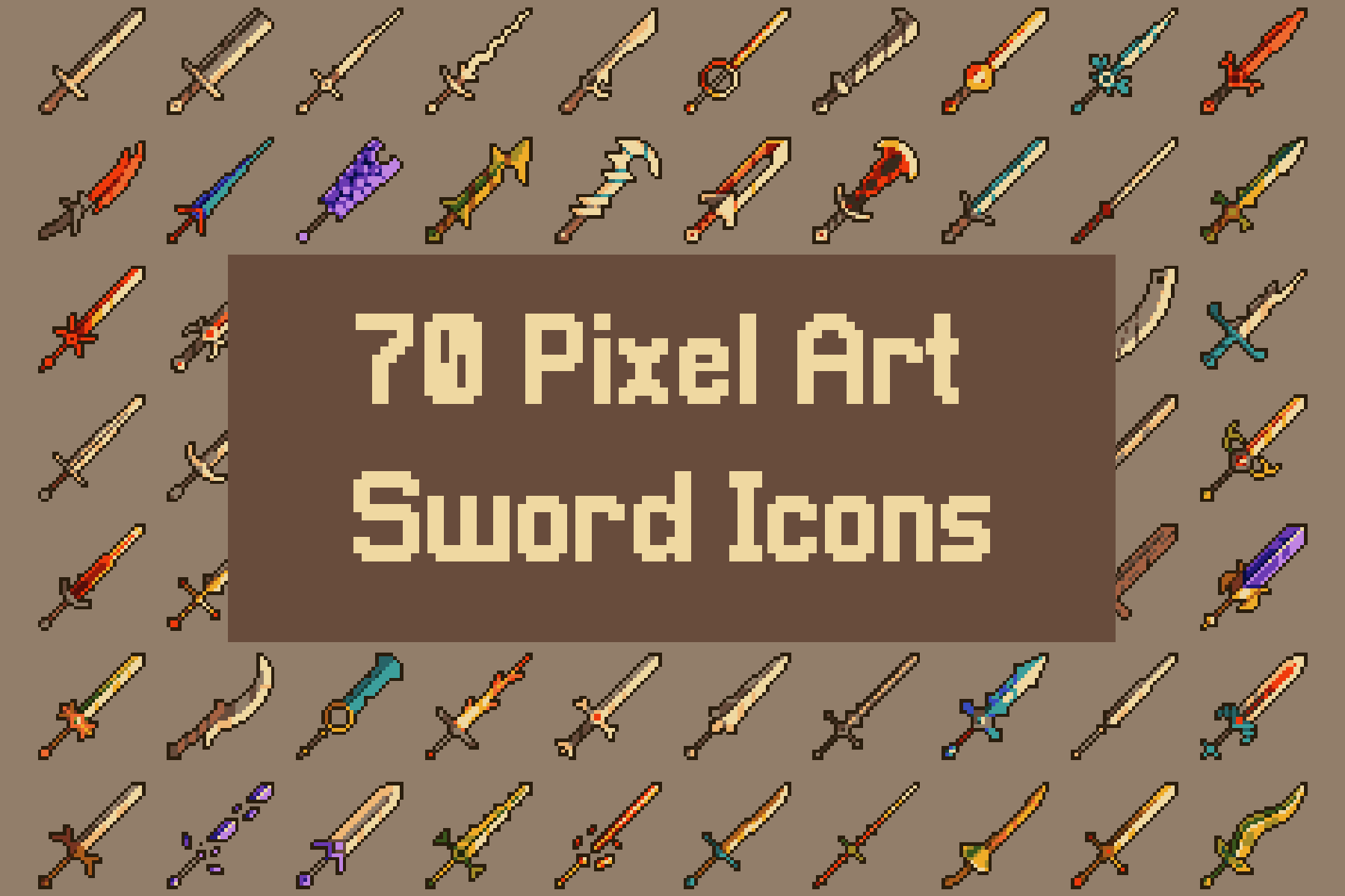 32x32 Pixel Art Weapons Free Collection - CraftPix.net