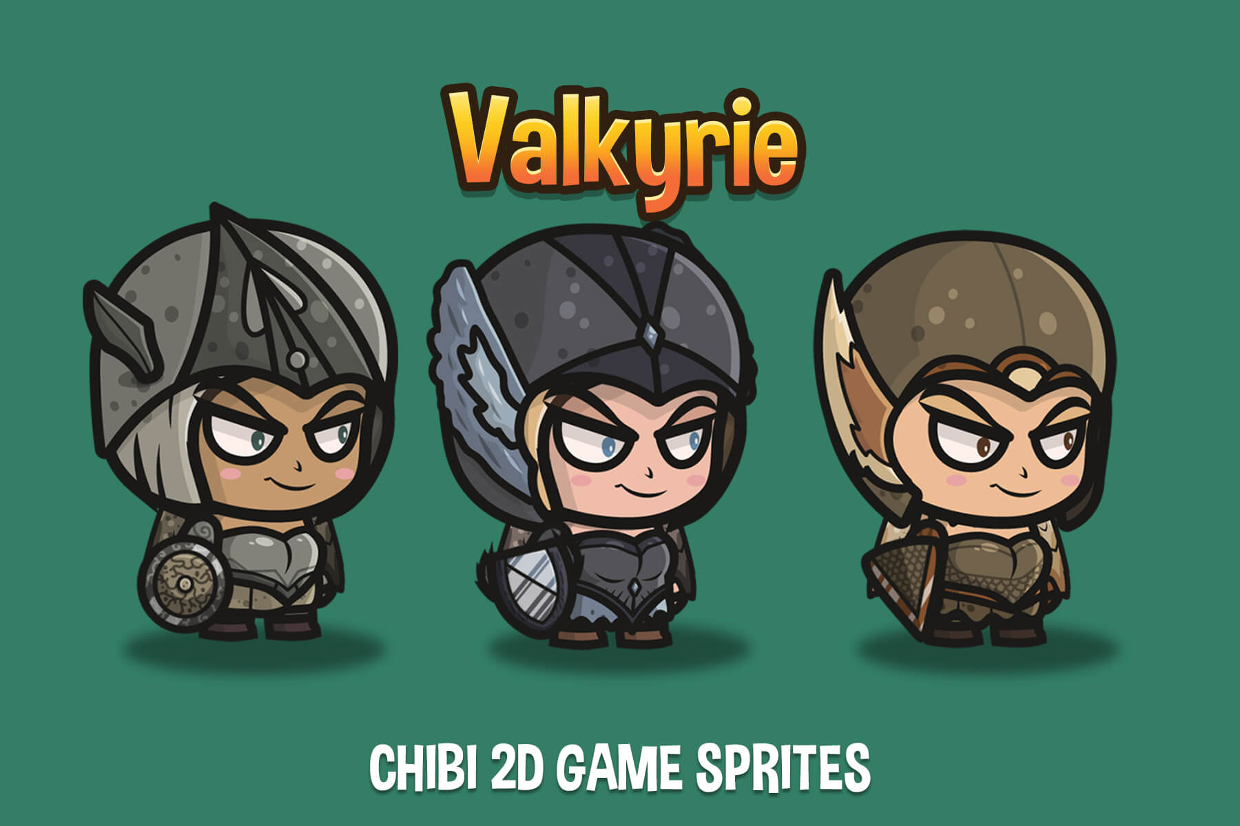 Free Chibi Valkyrie Character Sprites - CraftPix.net