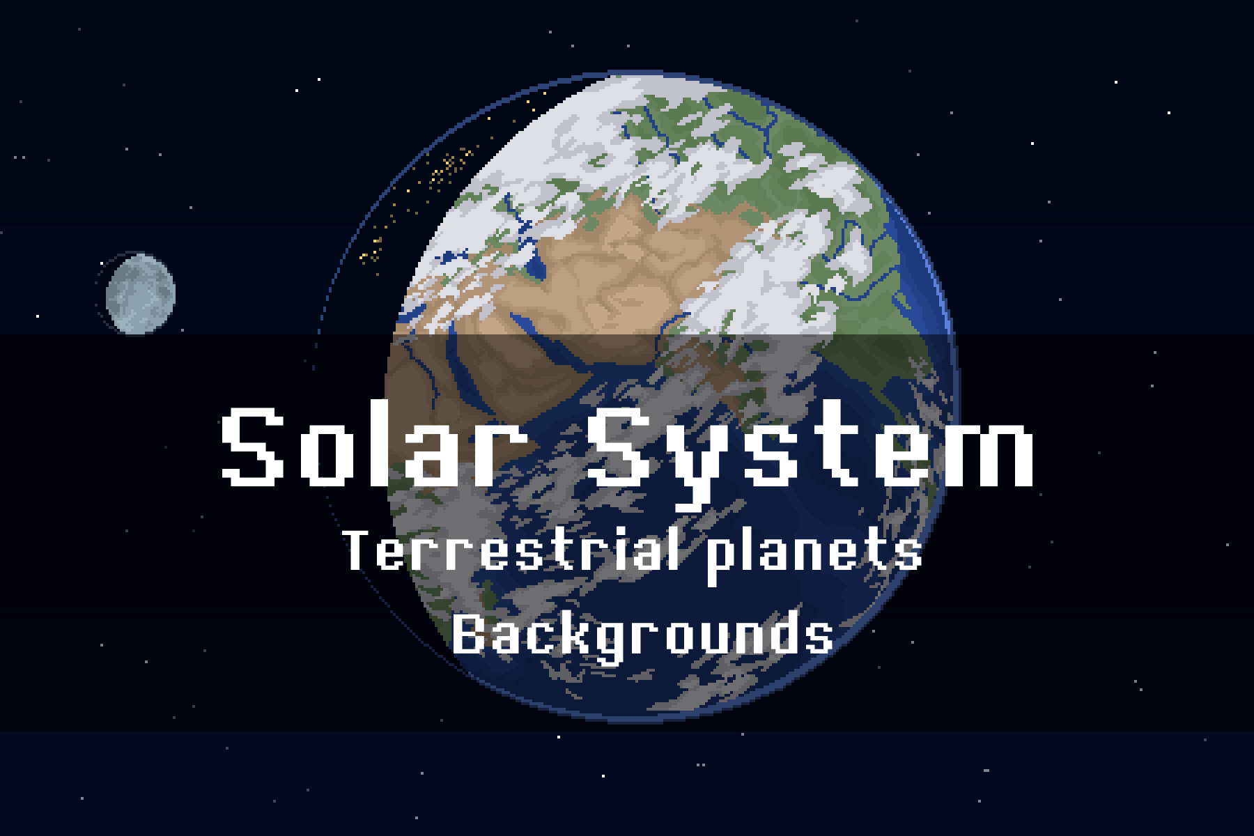 Planet in Space Pixel Art Backgrounds Pack - CraftPix.net