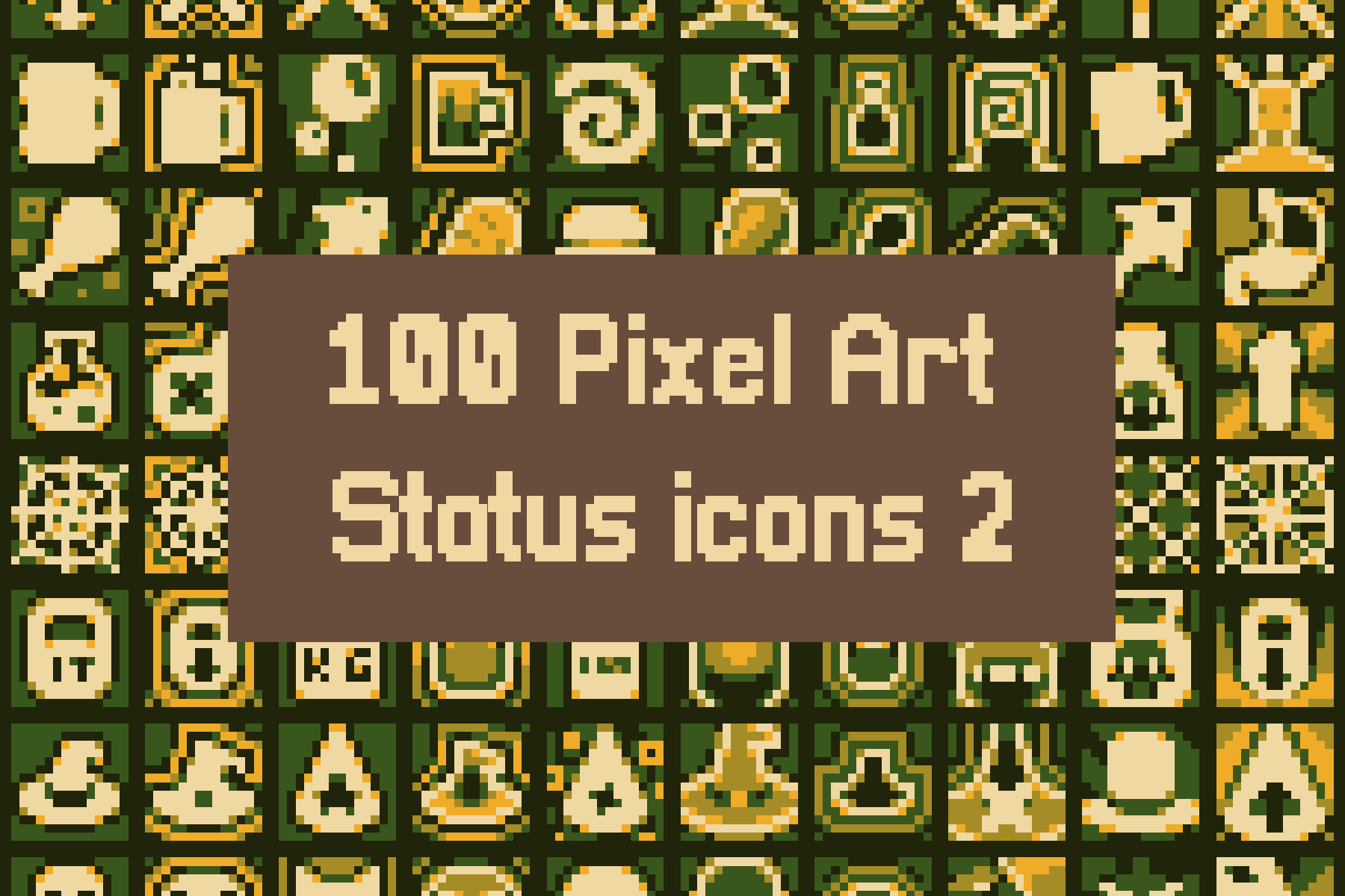 16x16 RPG Pixel Art Buff & Debuff Icons - CraftPix.net