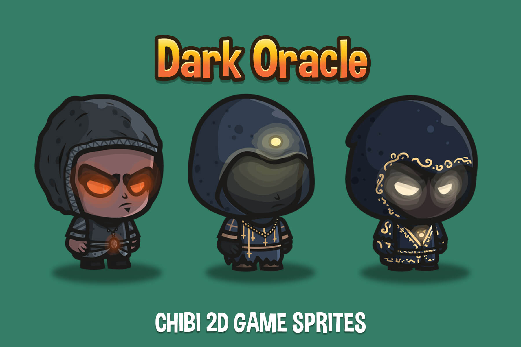 Free Chibi Dark Oracle Character Sprites - CraftPix.net
