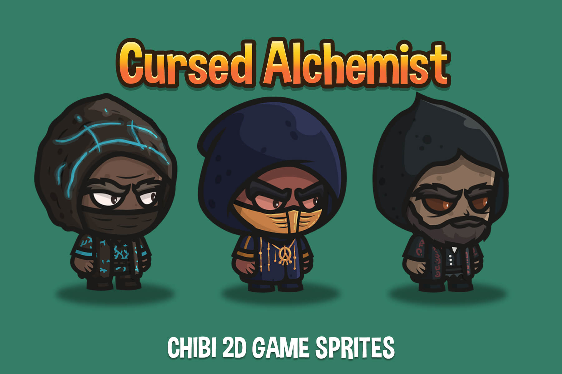 Chibi Cursed Alchemist Character Sprites - CraftPix.net