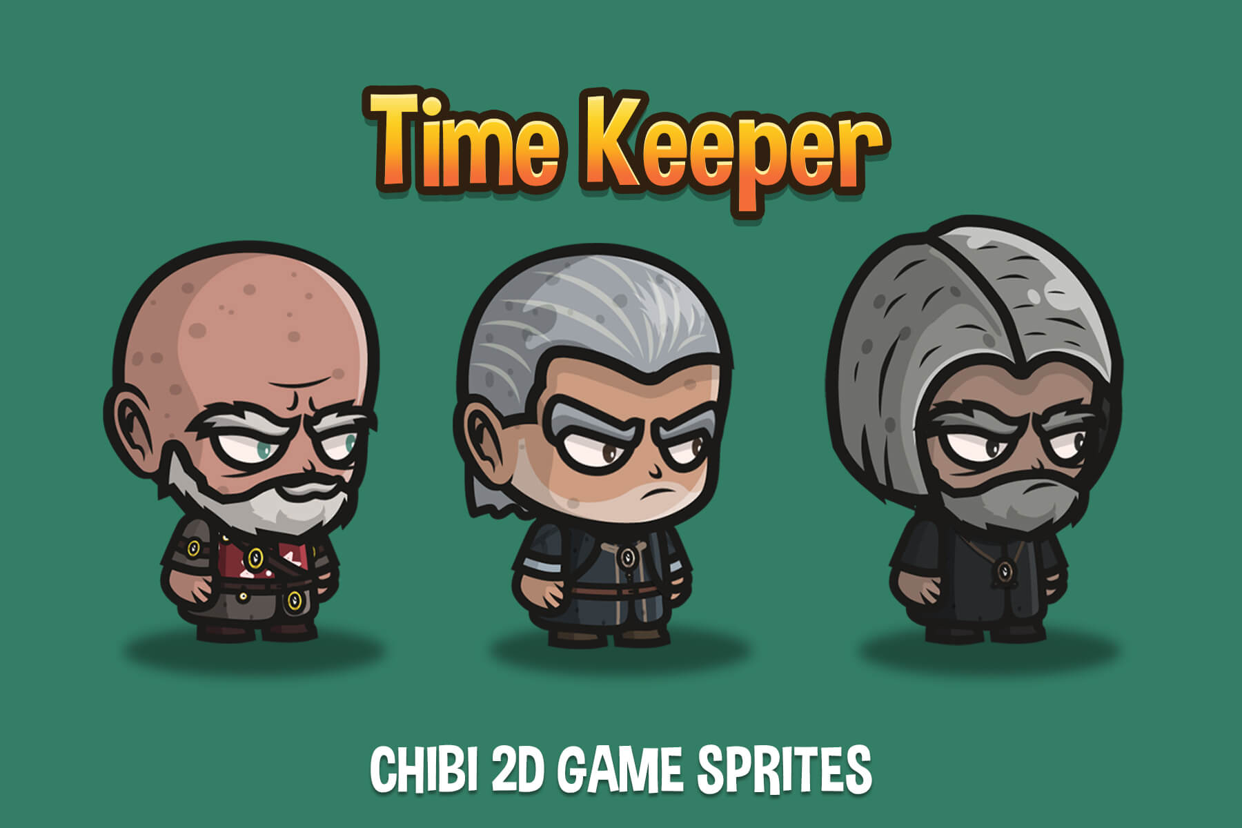Chibi Time Keeper Character Sprites - CraftPix.net