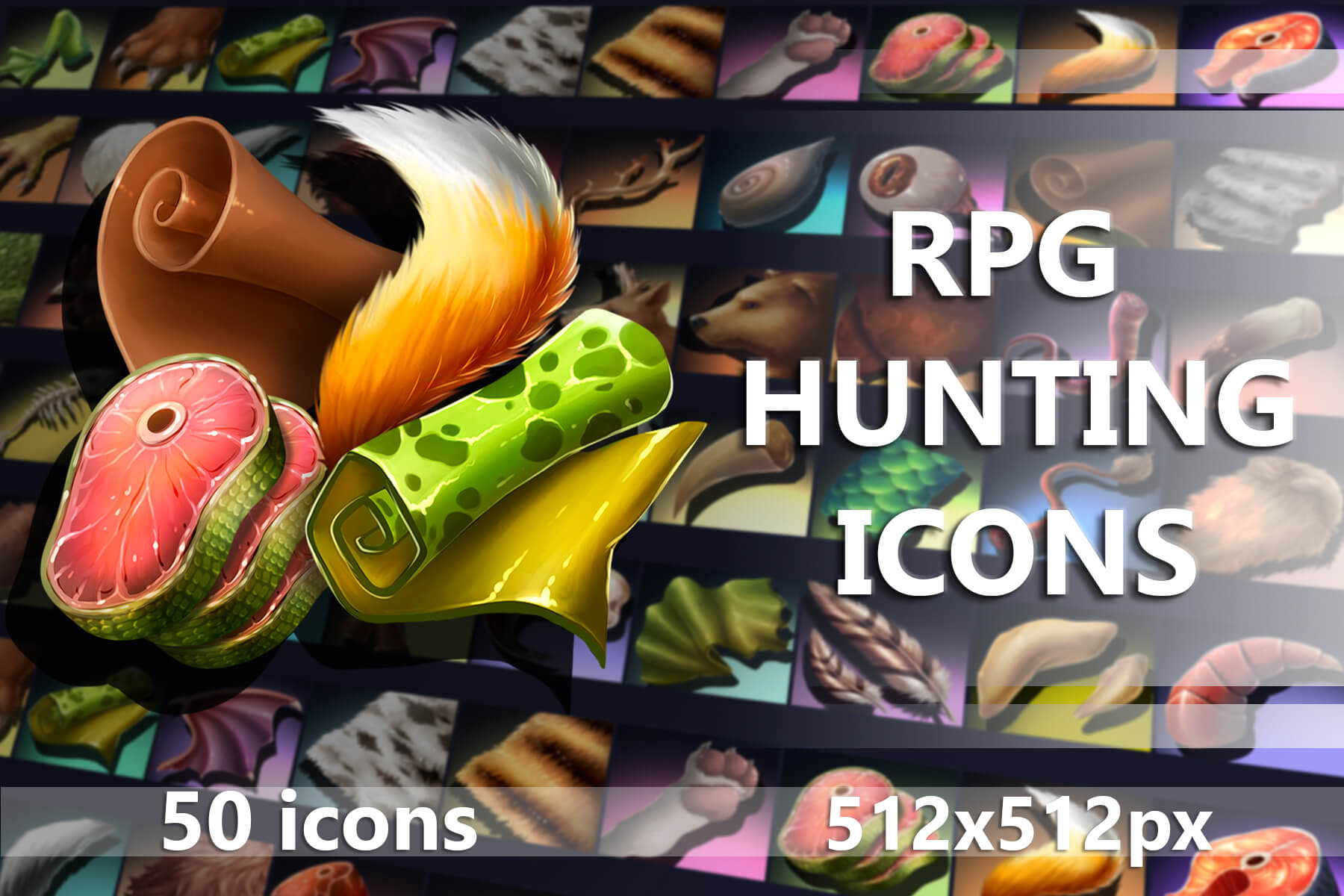 Free RPG Hunting Game 512x512 Icons - CraftPix.net