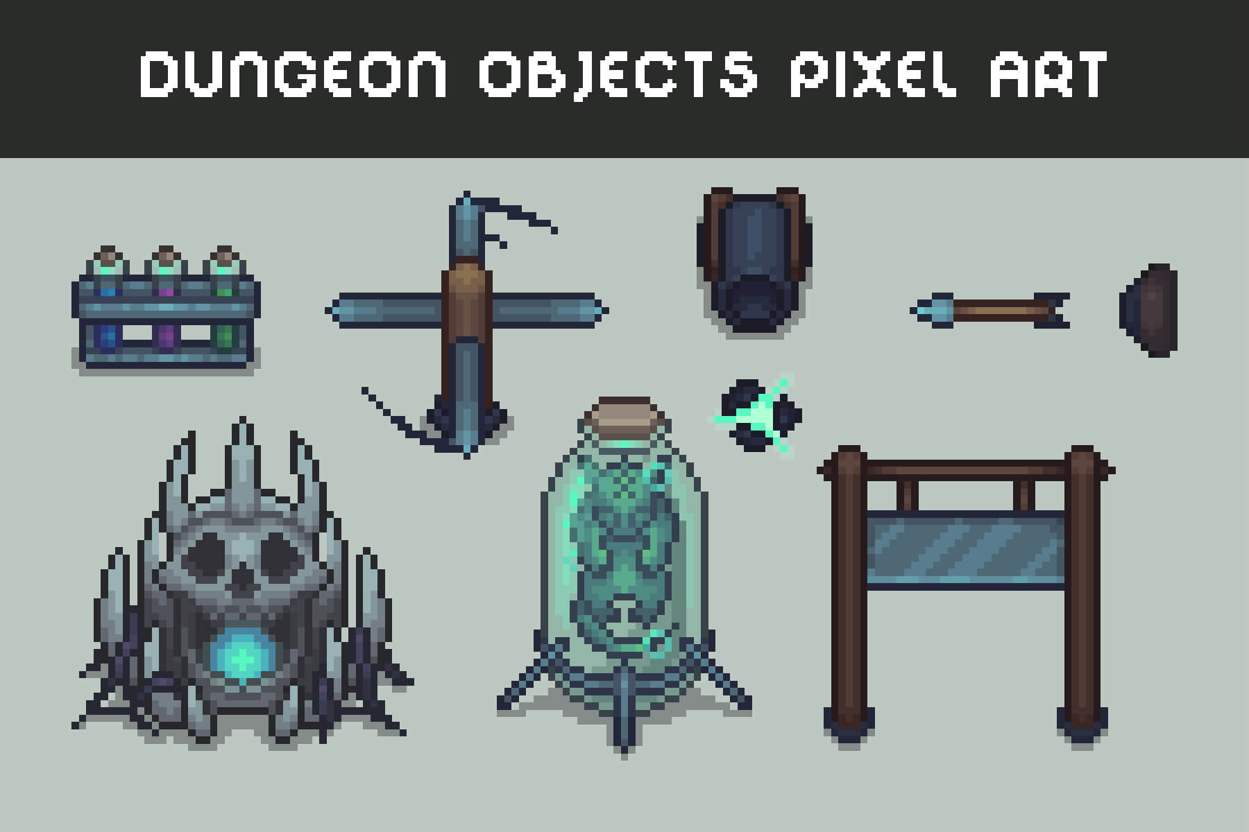 Free Pixel Dungeon Props and Objects Asset Pack - CraftPix.net