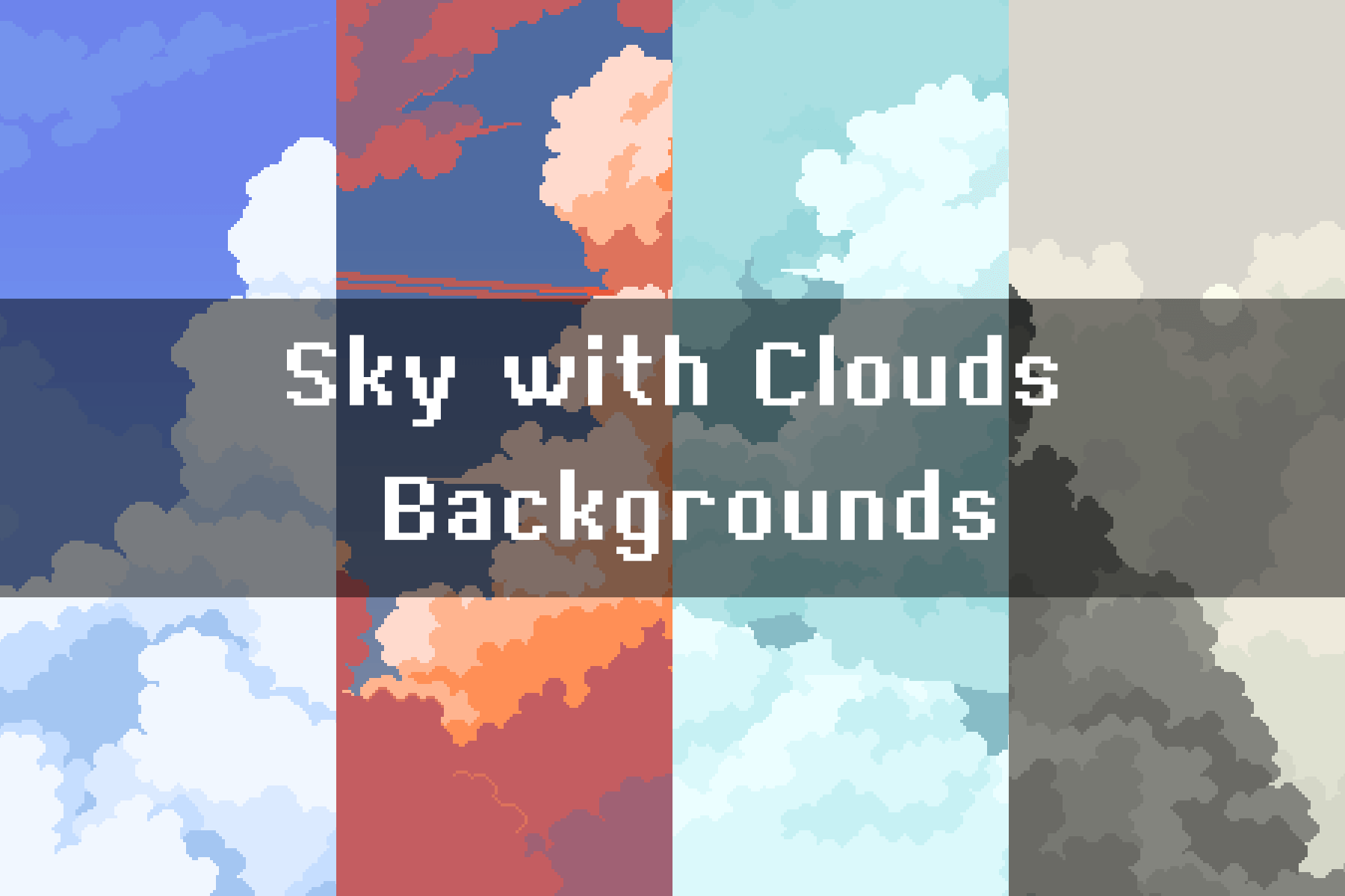 Free Pixel Sky with Parallax Clouds for 2D Games - CraftPix.net