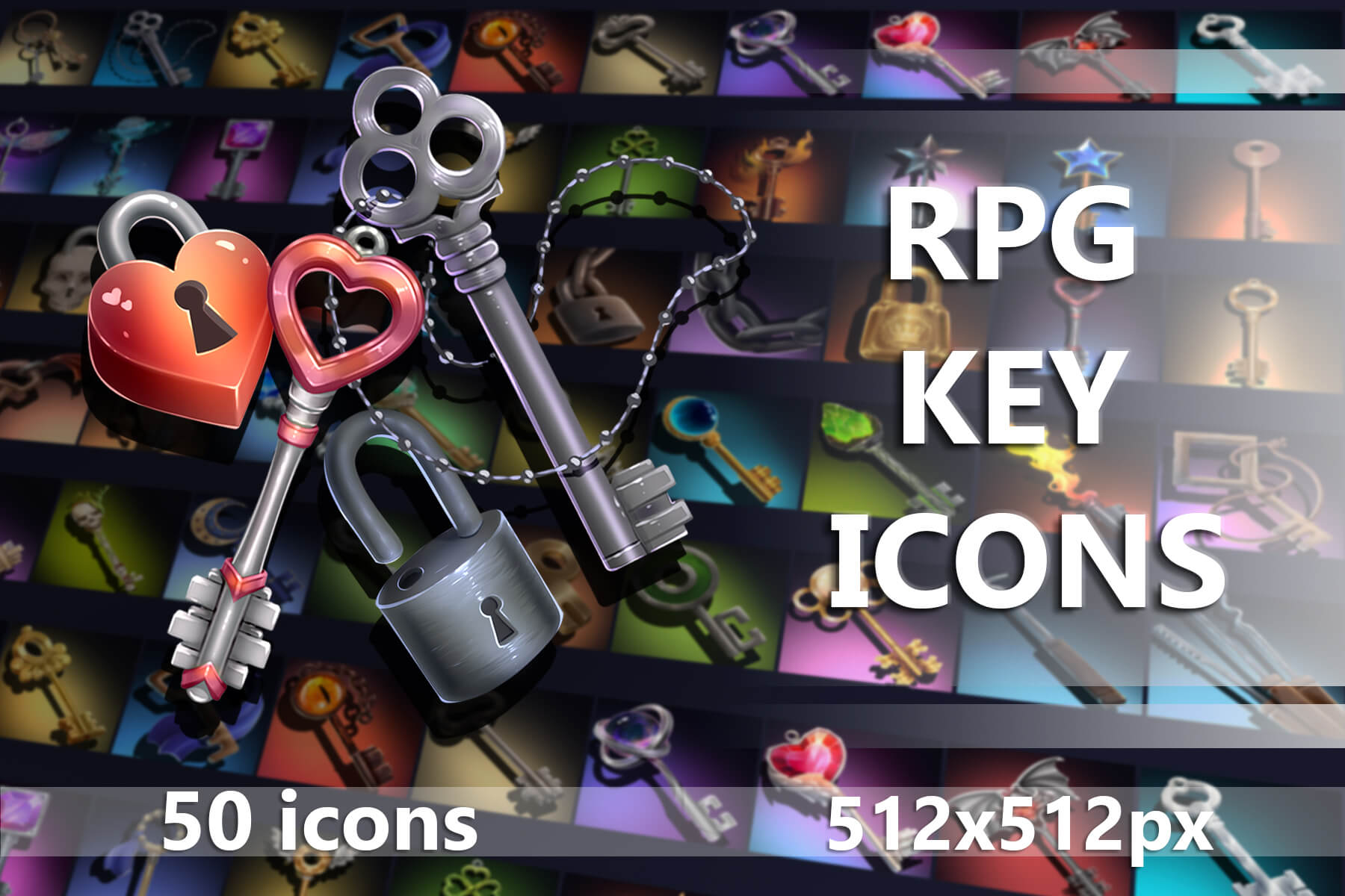 RPG Key Game 512x512 Icons Download - CraftPix.net