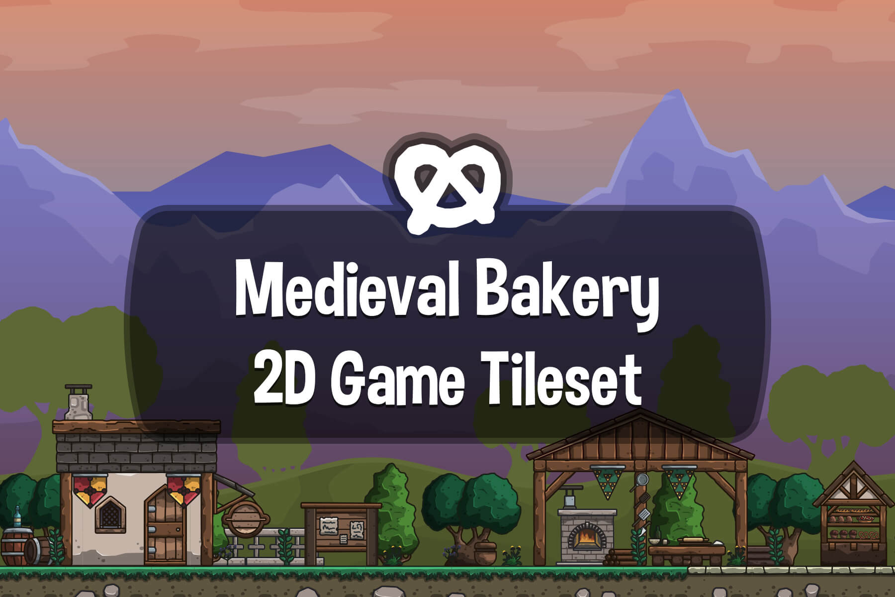 Cartoon Medieval Bakery 2D Game Tileset - CraftPix.net
