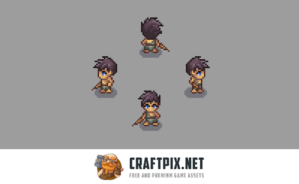 Free Swordsman 1–3 Level Pixel Top-Down Sprite Character - CraftPix.net