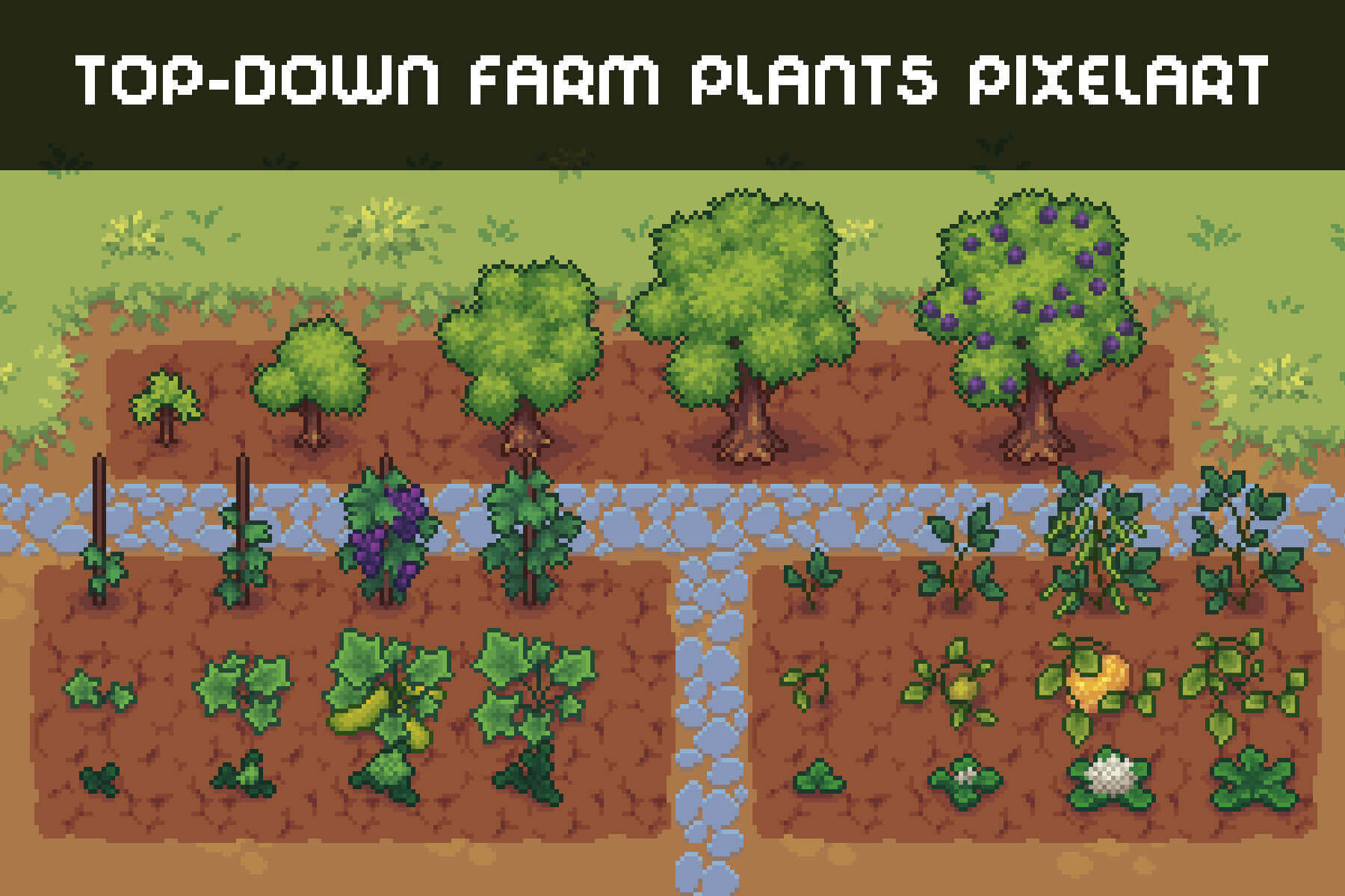 Free Pixel Art Plants for Farm - CraftPix.net