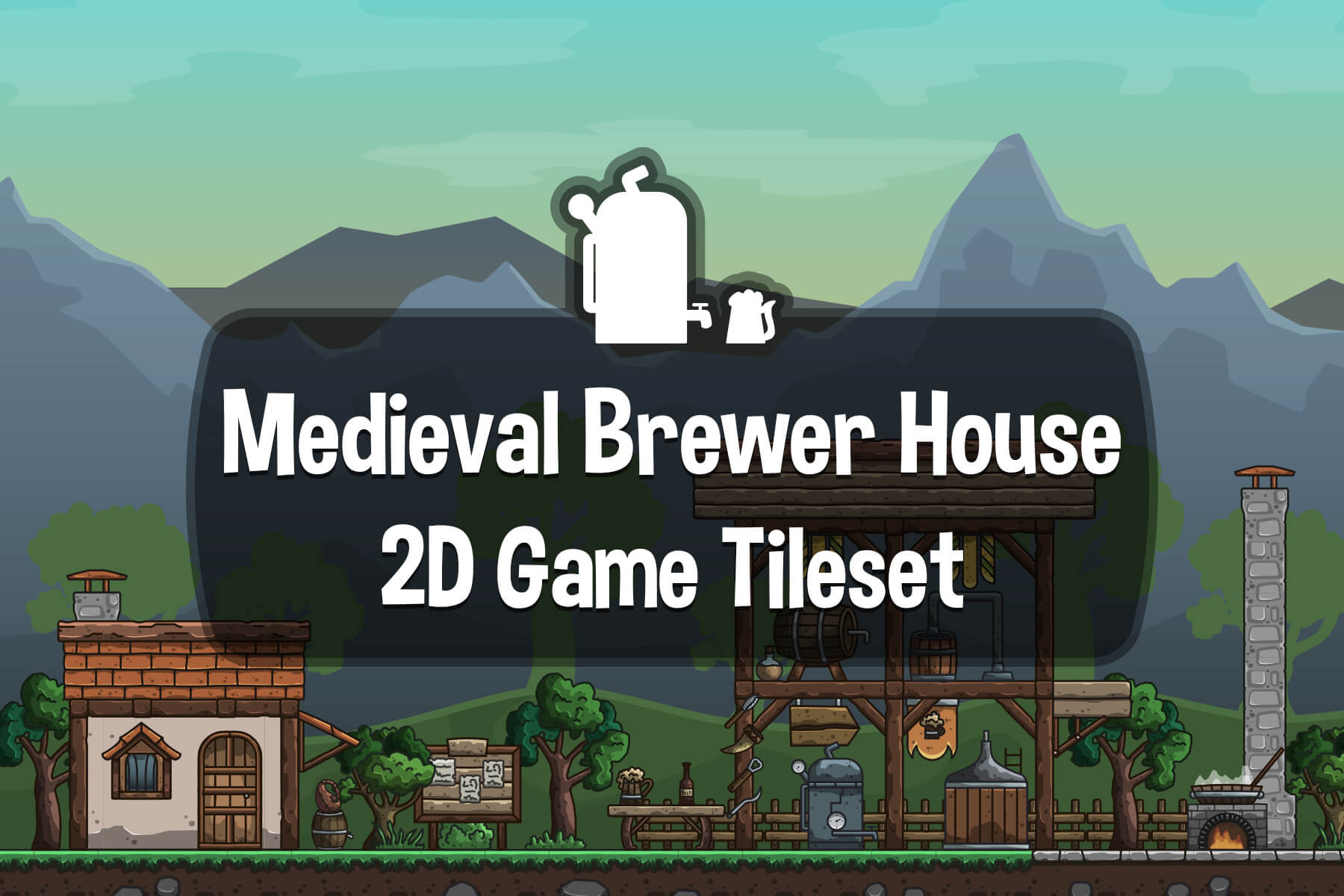 Medieval Brewery Tileset for Platformer Games - CraftPix.net