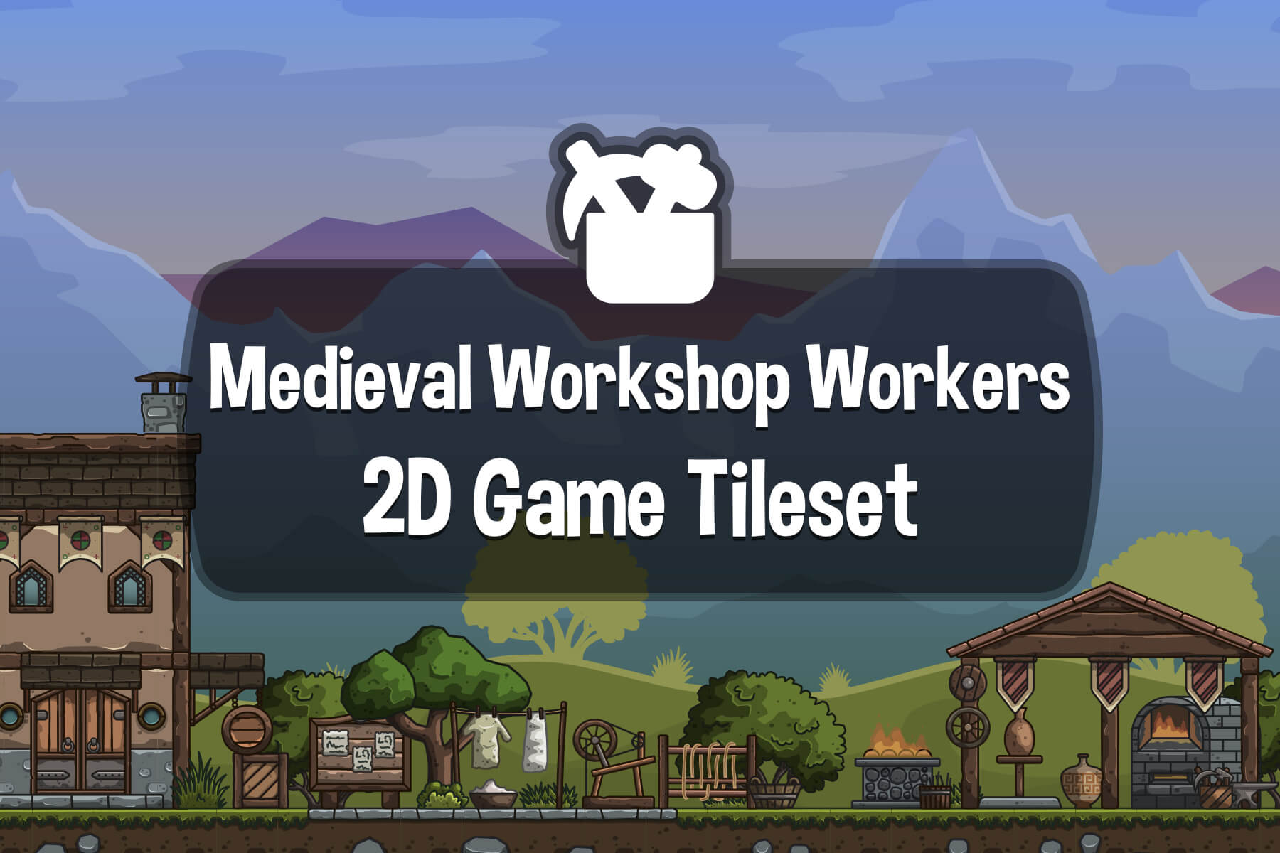 Medieval Workshop Workers 2D Tileset for Platformers - CraftPix.net