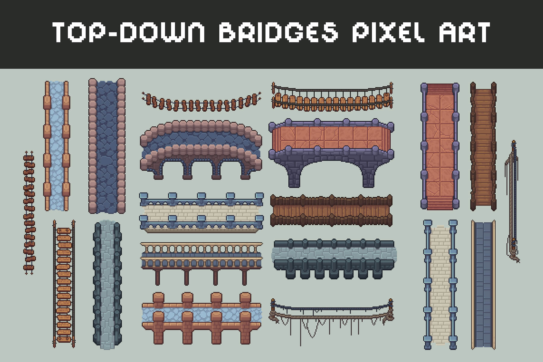 Free Bridges Top-Down Pixel Art Asset Pack - CraftPix.net