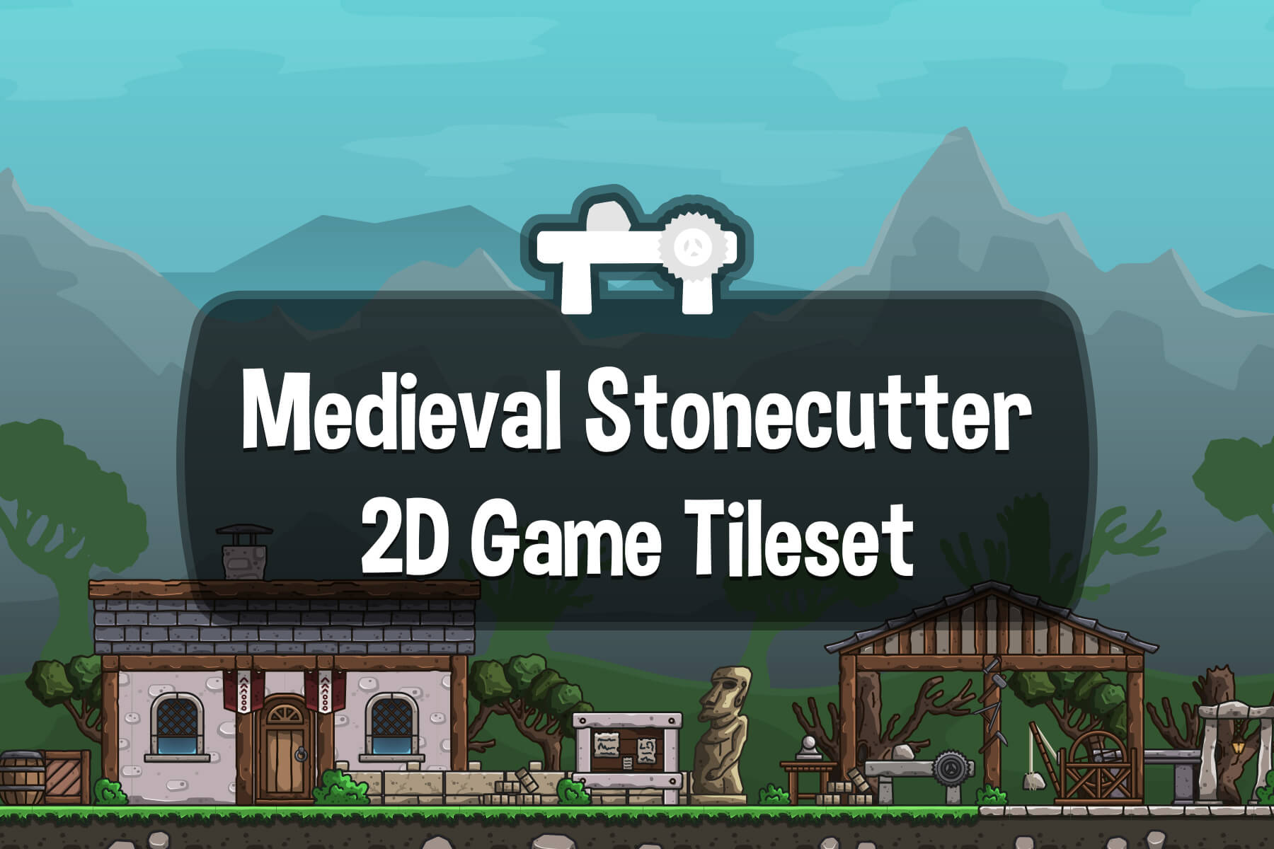 Medieval Stonecutter Tileset for Platformers - CraftPix.net