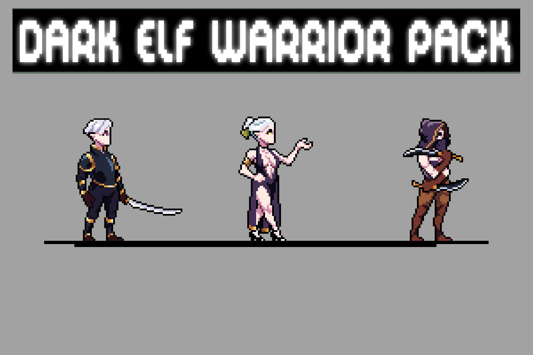 Dark Elf Sprite Sheet Pixel Art Pack - CraftPix.net