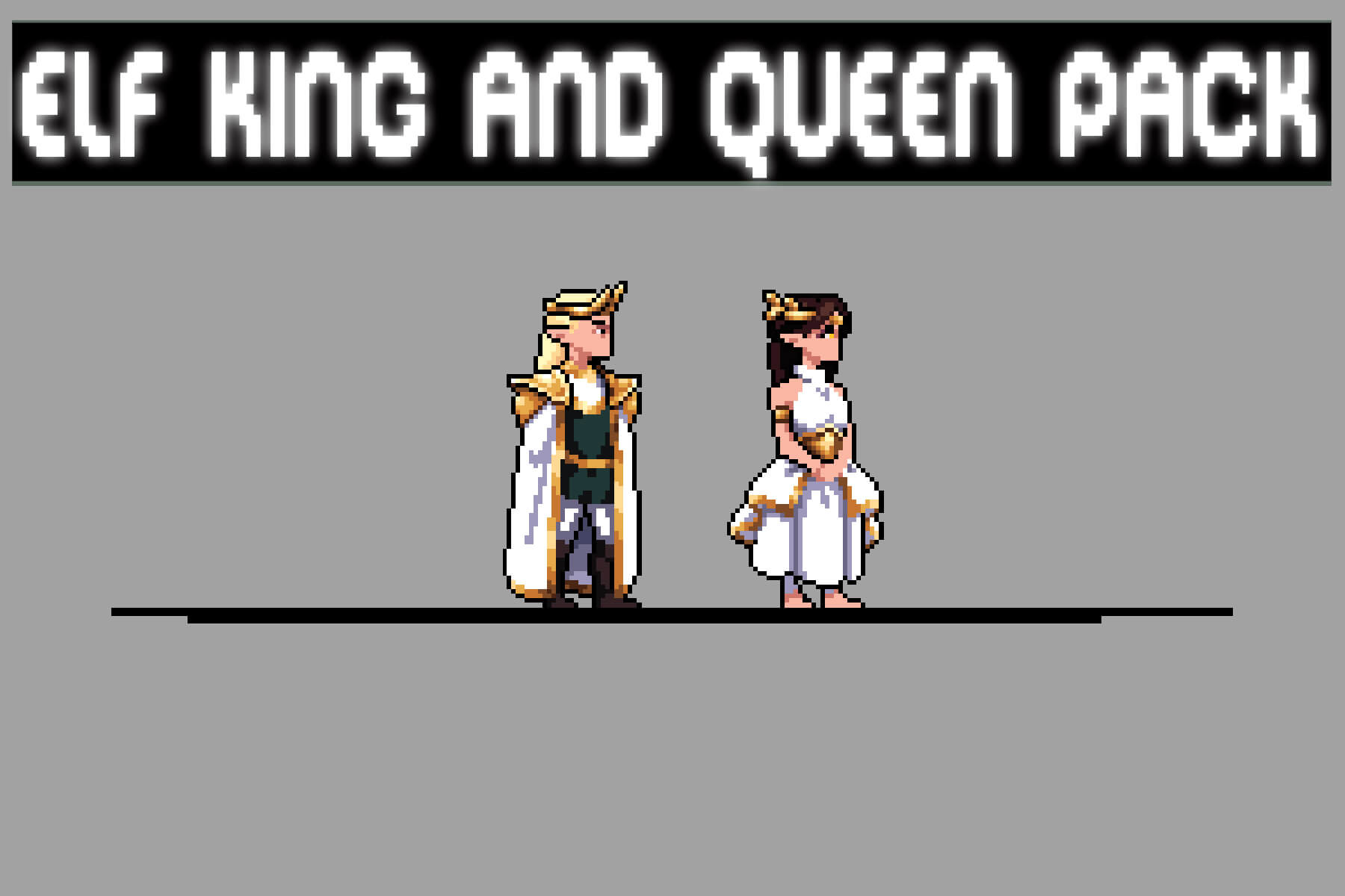 Elf King and Queen Pixel Art Character Sprite Sheets - CraftPix.net