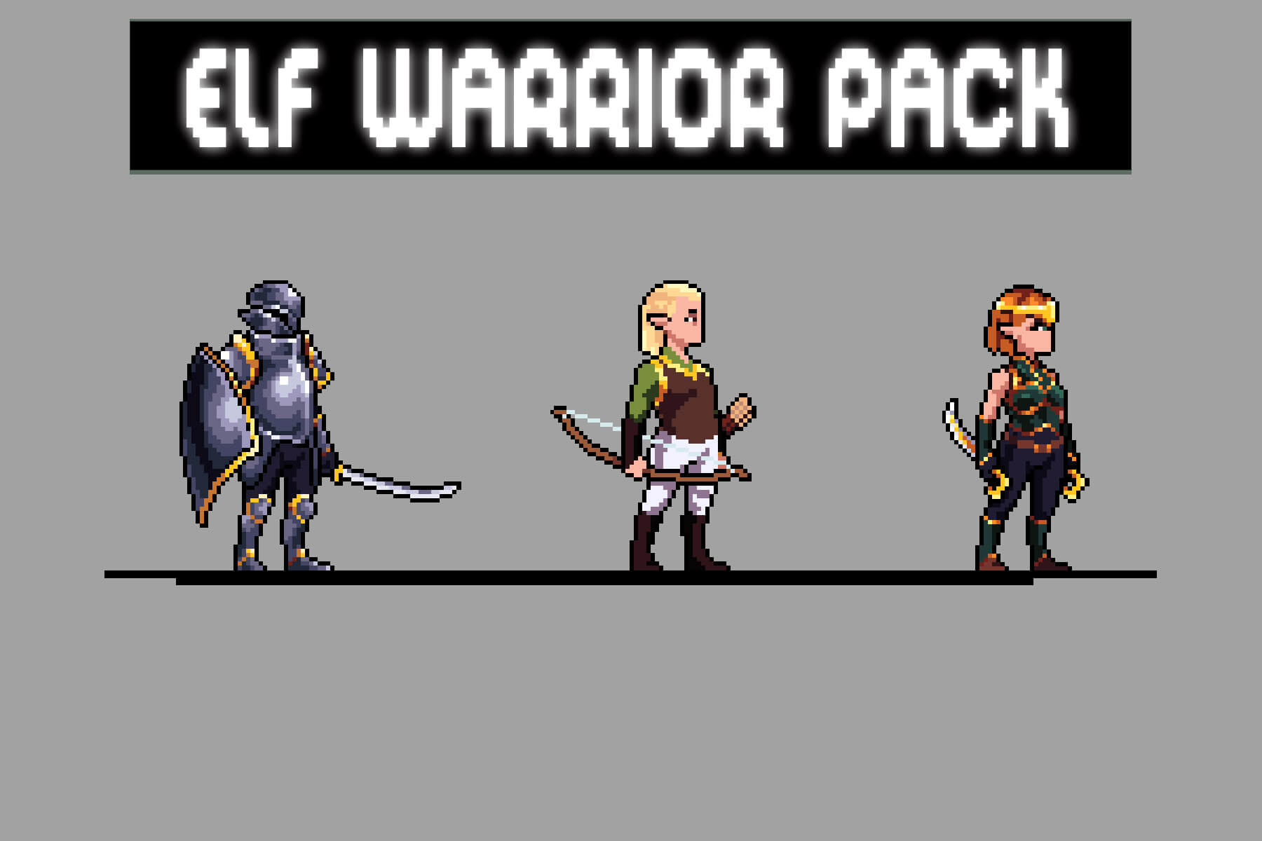 Elf Warrior Sprite Sheet Pixel Art Pack - CraftPix.net