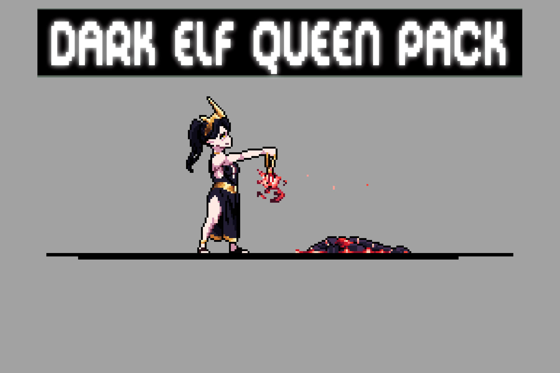 Pixel Dark Elf Queen Animated Sprite Pack - CraftPix.net