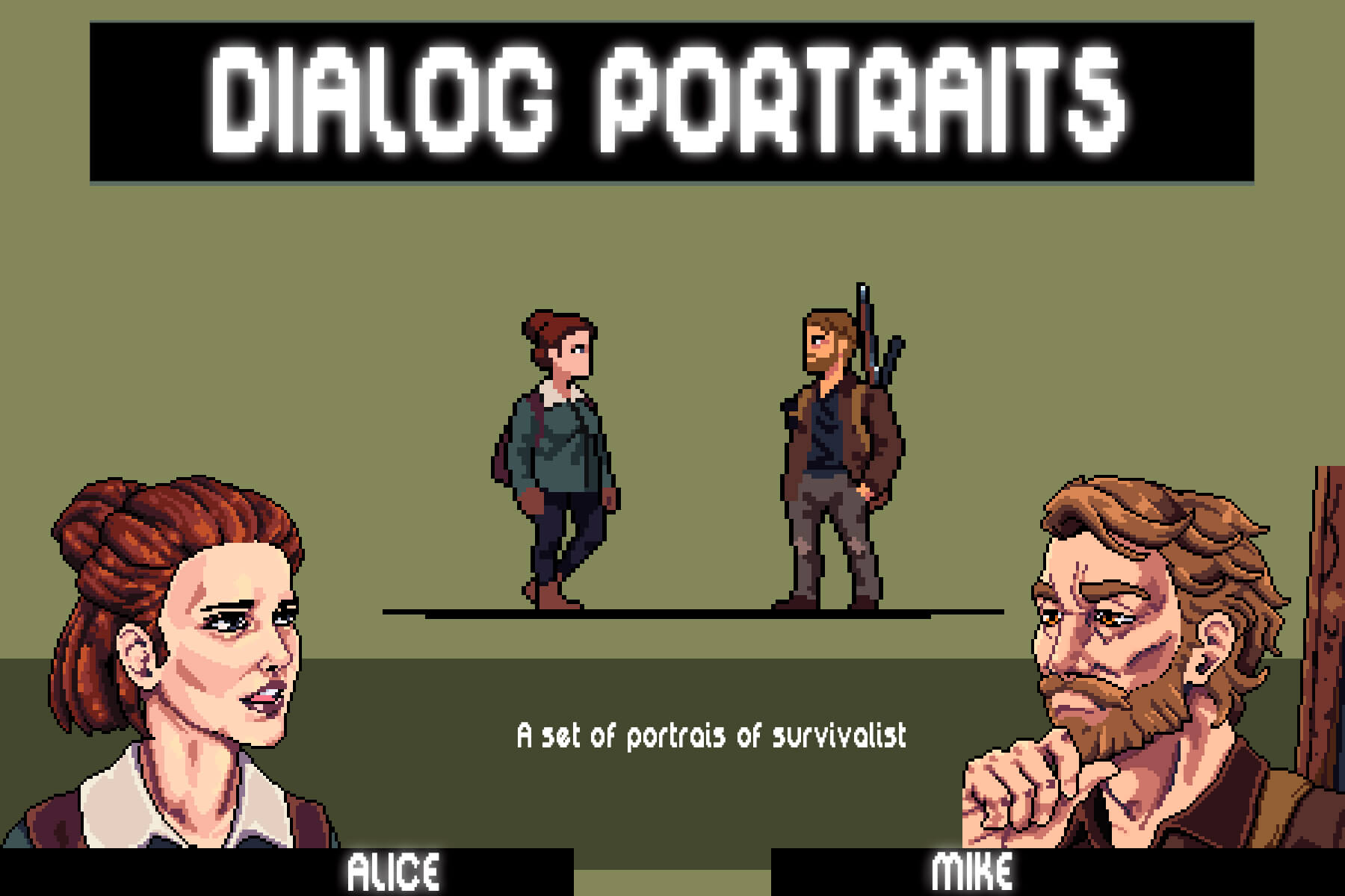 Survivalist Dialog Portrait Pixel Asset Pack - CraftPix.net