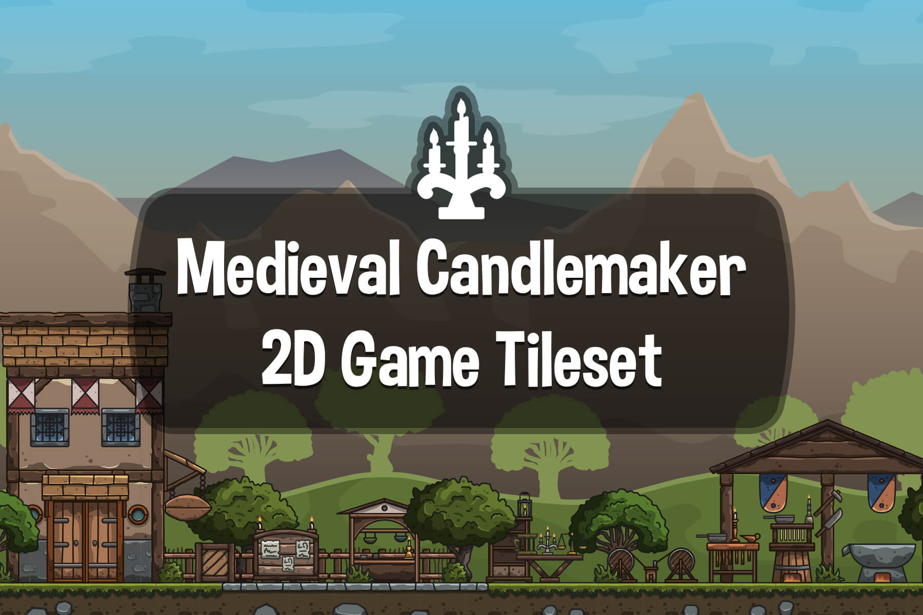 Cartoon Medieval Candlemaker 2D Game Tileset - CraftPix.net