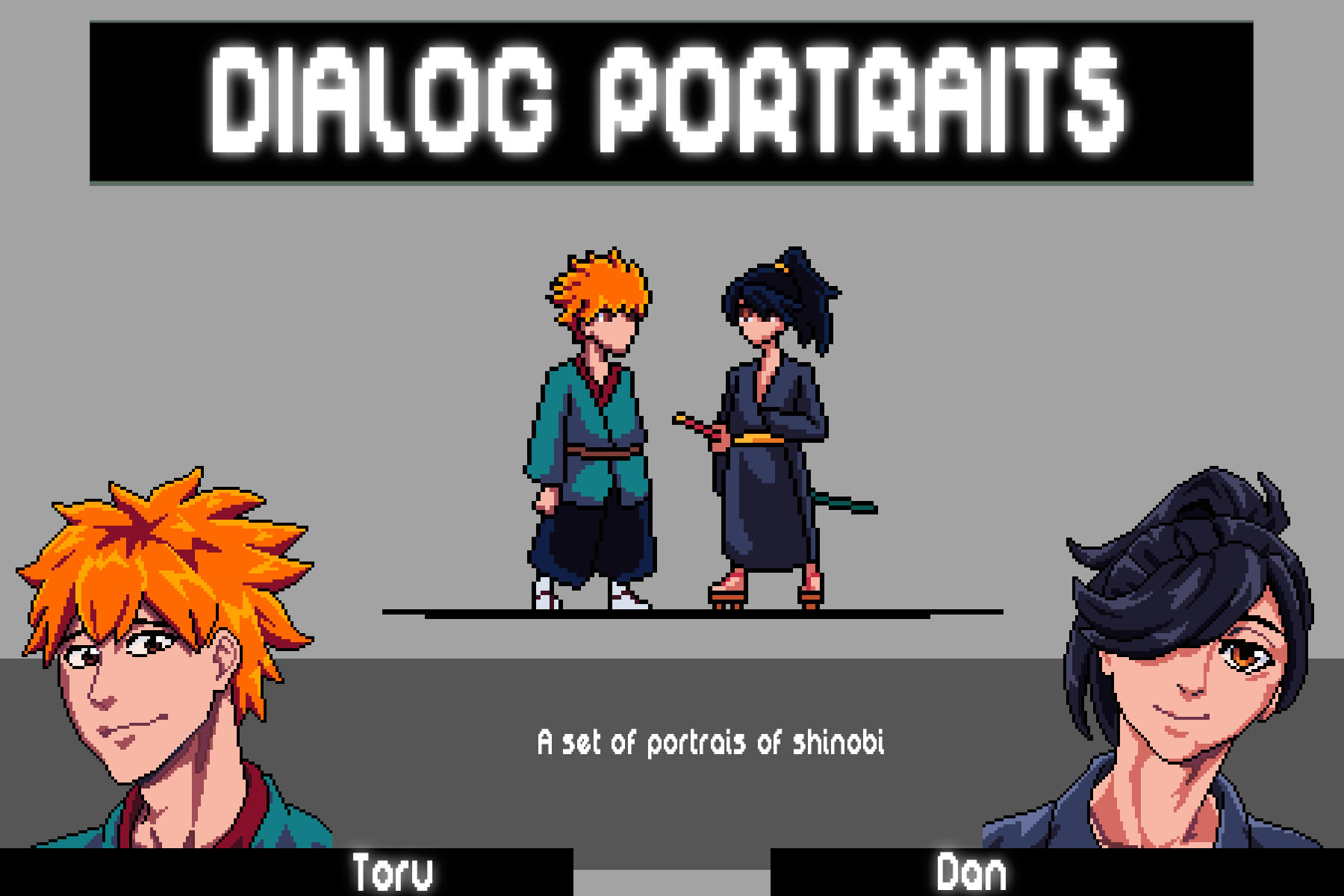 Pixel Shinobi Avatar Icon Pack for Dialogue - CraftPix.net