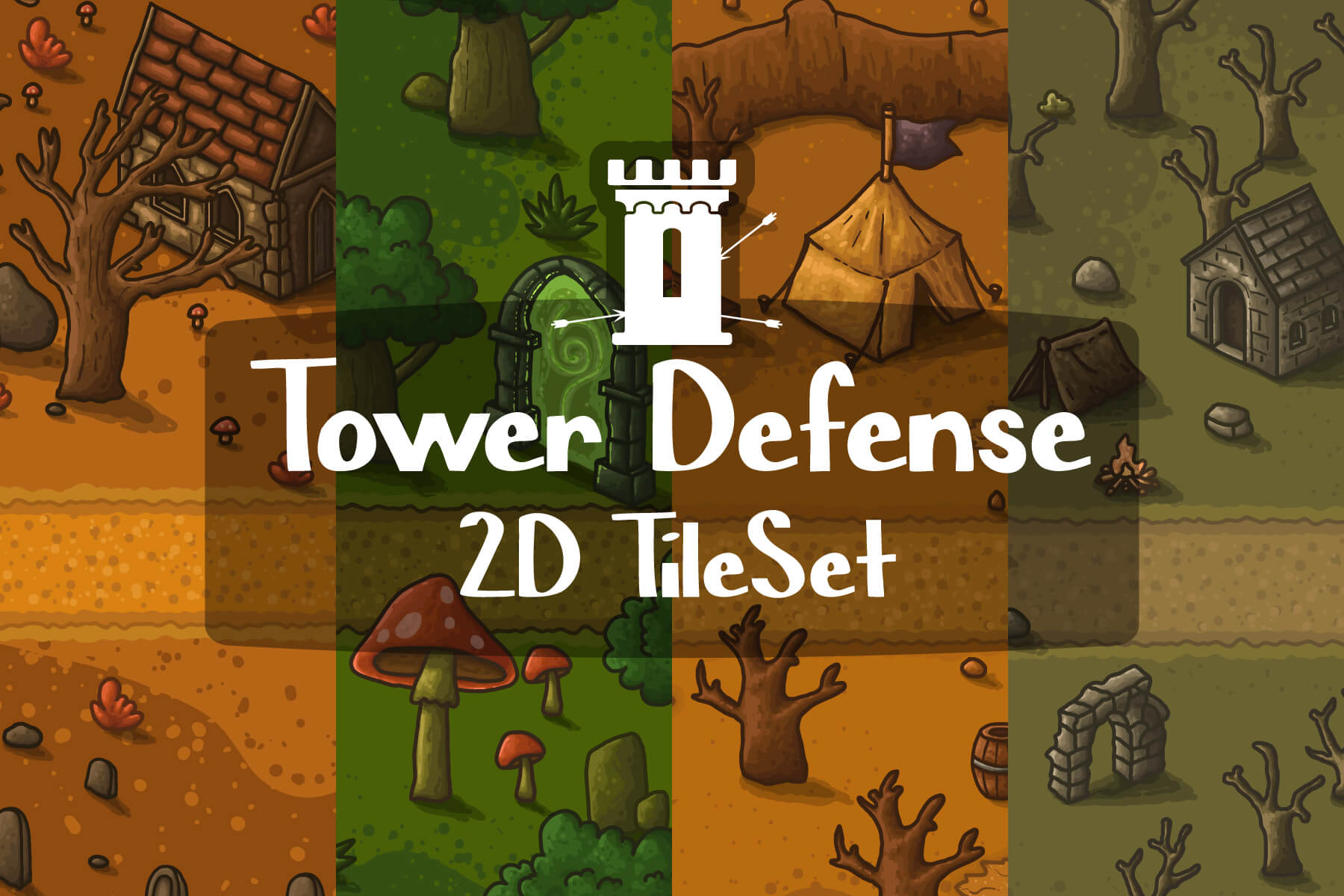 Fantasy Tower Defense Level Tileset - CraftPix.net