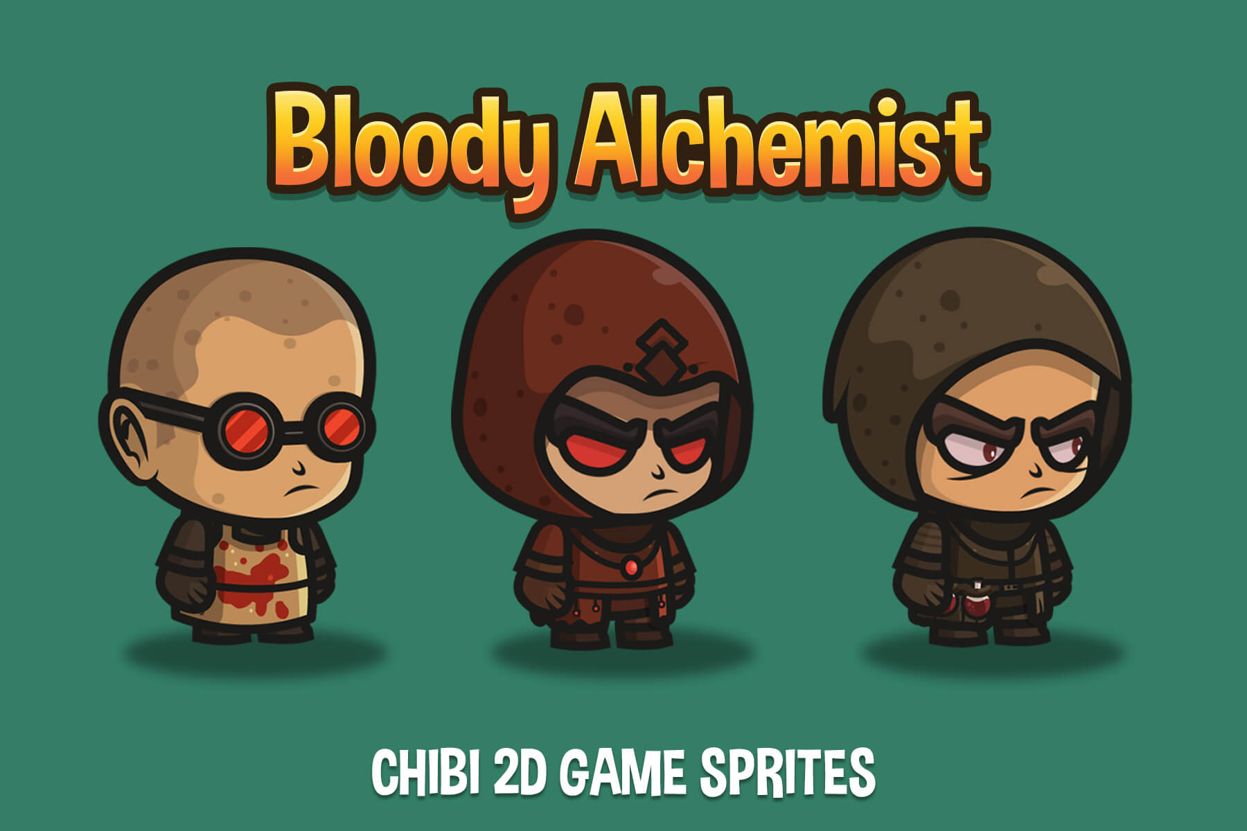 Free Bloody Alchemist Chibi Character Sprites - CraftPix.net
