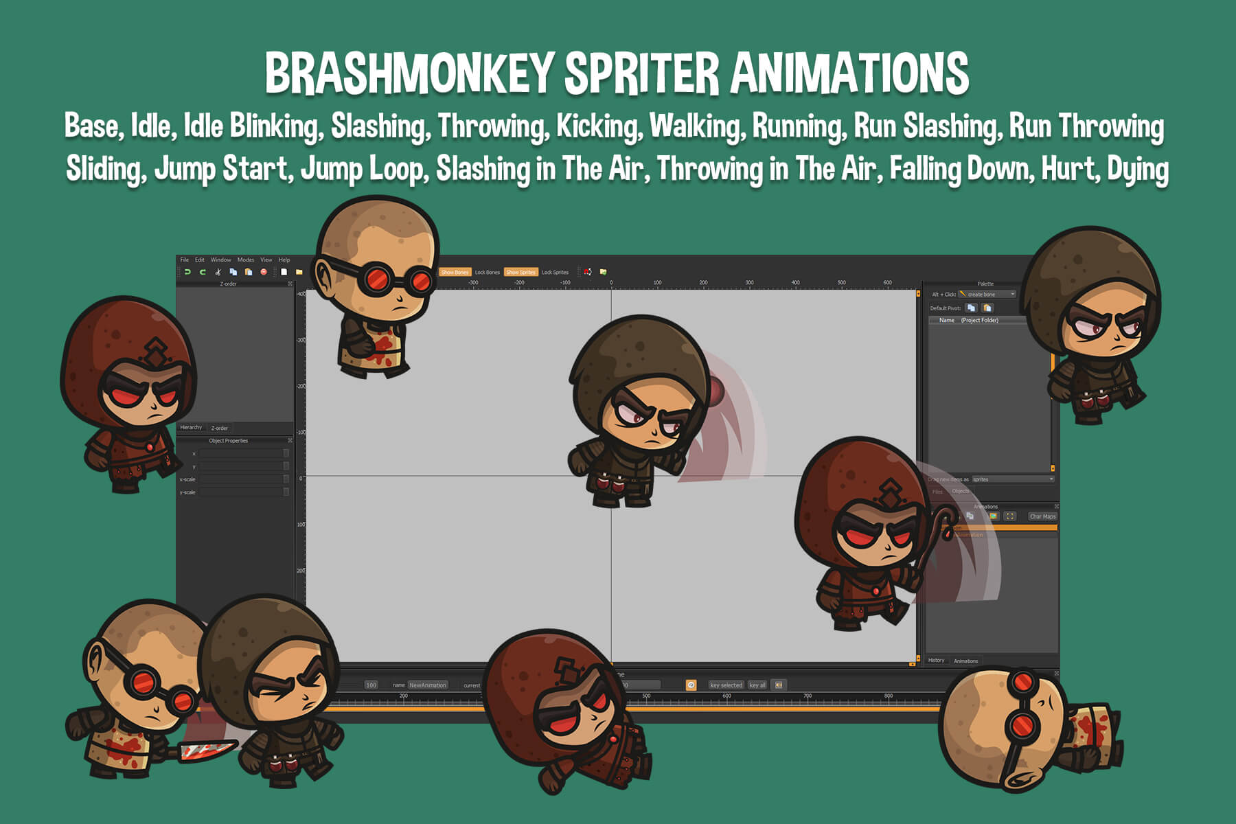 Free Bloody Alchemist Chibi Character Sprites - CraftPix.net
