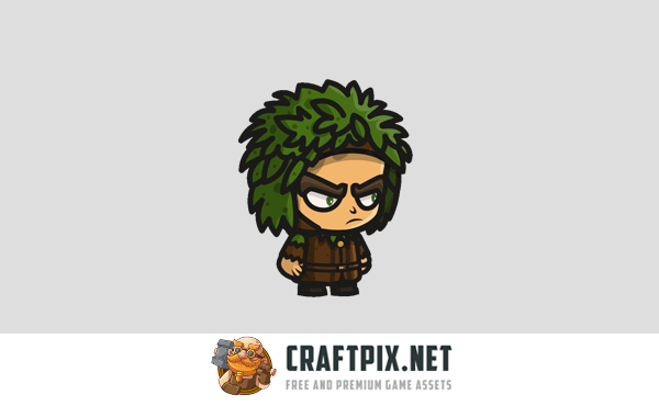 Free Forest Ranger Chibi Character Sprites - CraftPix.net