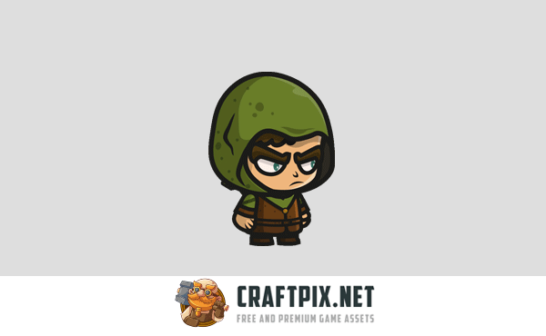 Free Forest Ranger Chibi Character Sprites - CraftPix.net