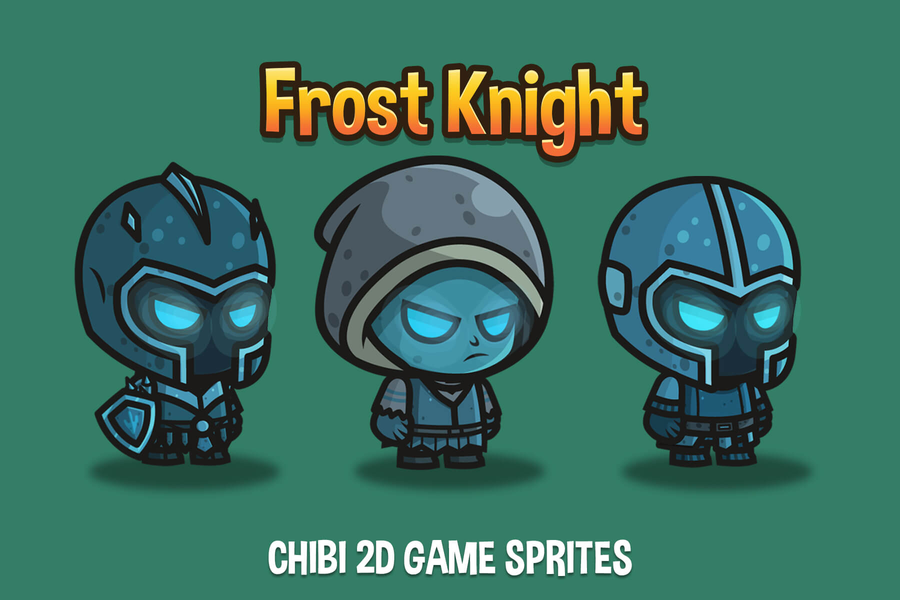 Frost Knight Chibi Character Sprites - CraftPix.net