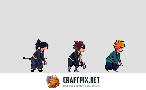 Shinobi Sprites Pixel Art Pack 2 - CraftPix.net