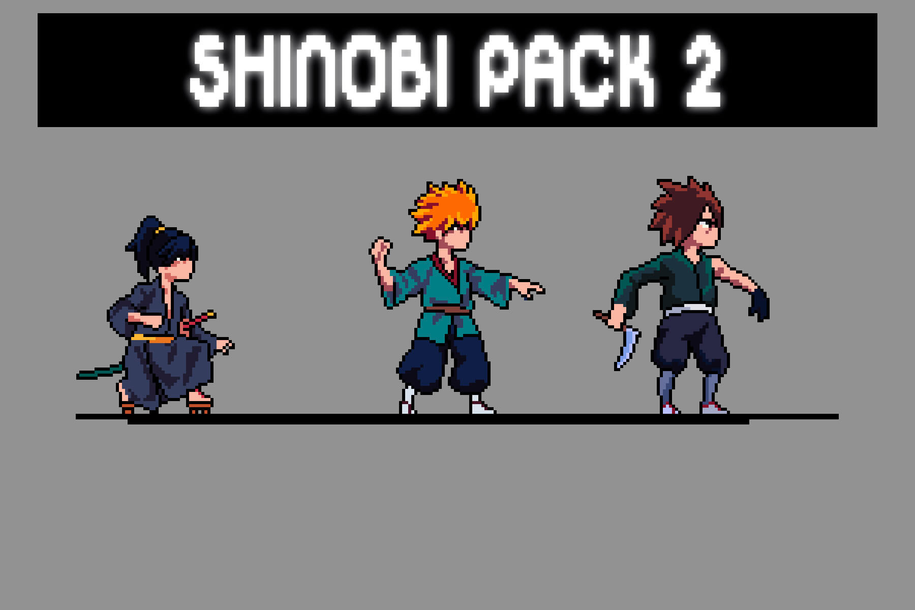Shinobi Sprites Pixel Art Pack 2 - CraftPix.net