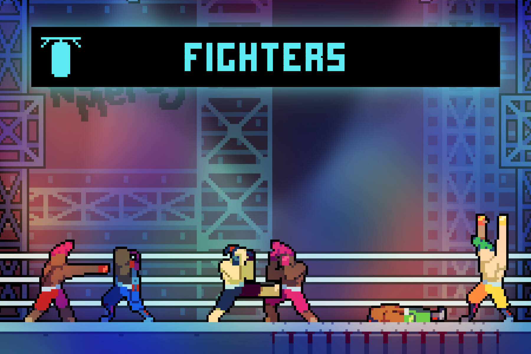 Pixel Fighters Asset Pack for Cyberpunk - CraftPix.net