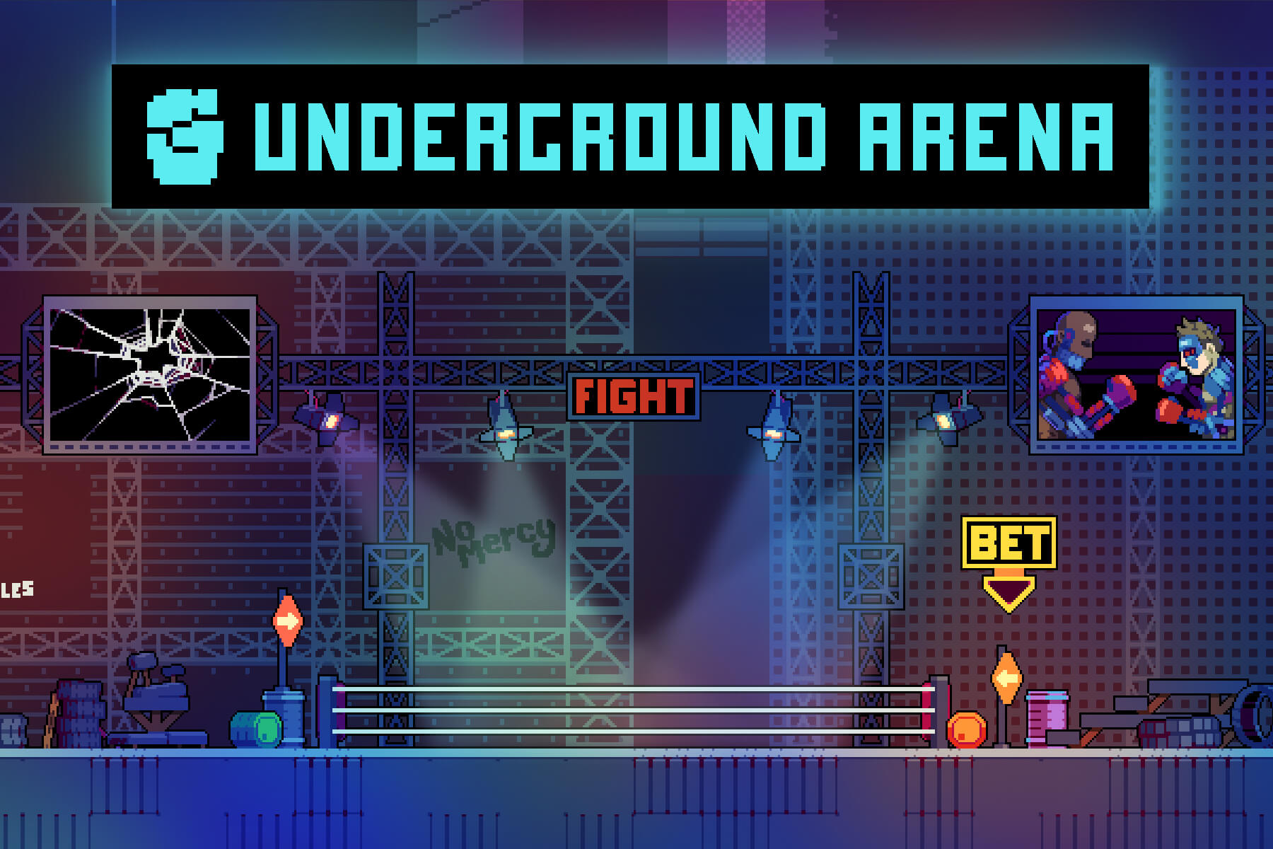 Underground Fighting Arena Pixel Asset Pack - CraftPix.net