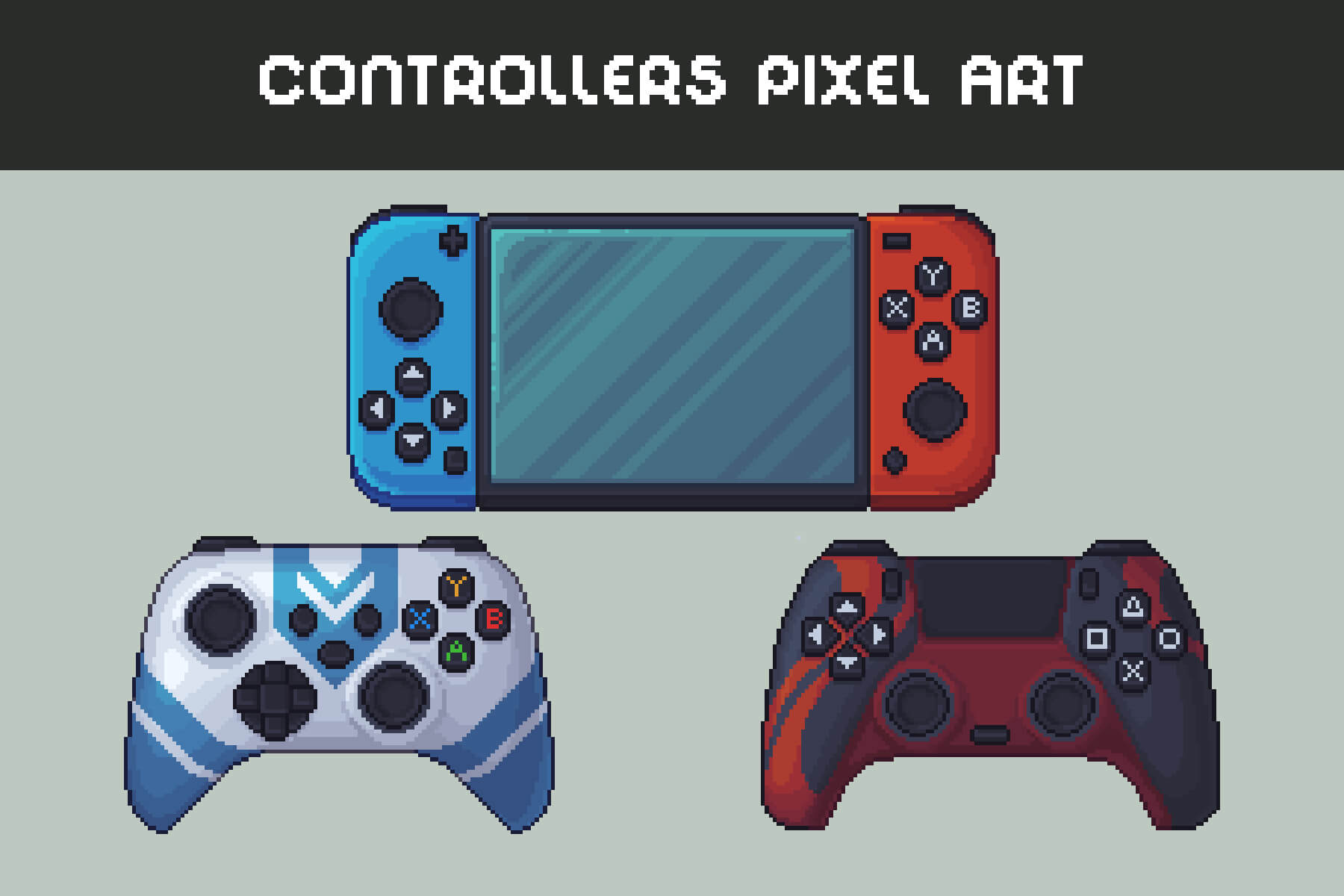 Gamepads and Controllers Free Pixel Art Asset Pack - CraftPix.net