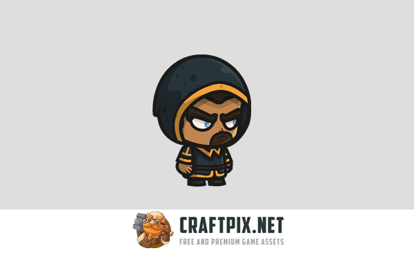 Human Magician Chibi Character Sprites - CraftPix.net